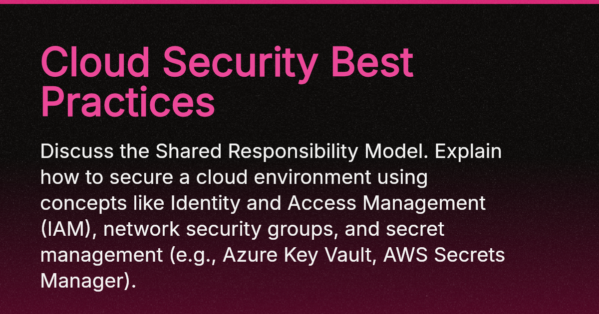 Cloud Security Best Practices