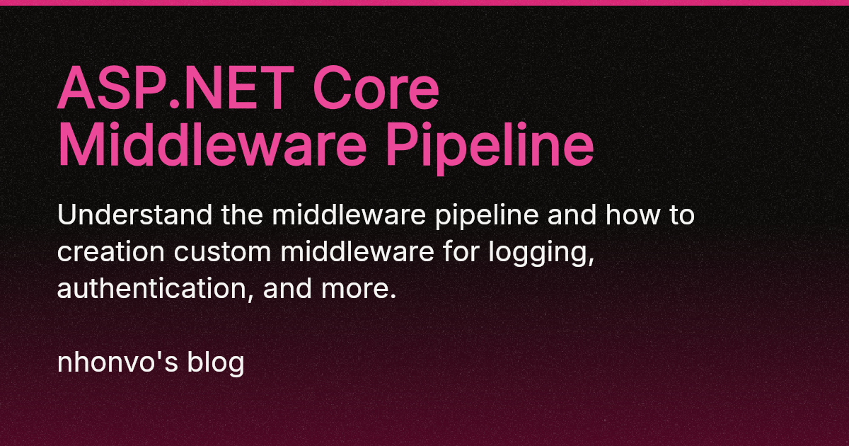 ASP.NET Core Middleware Pipeline