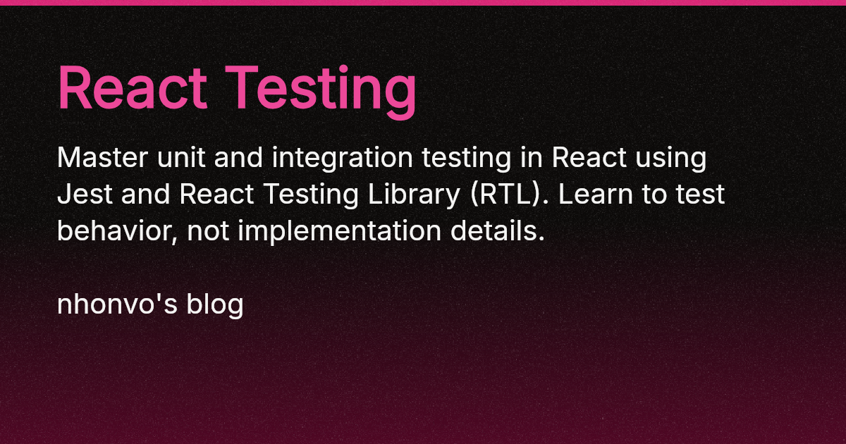 React Testing
