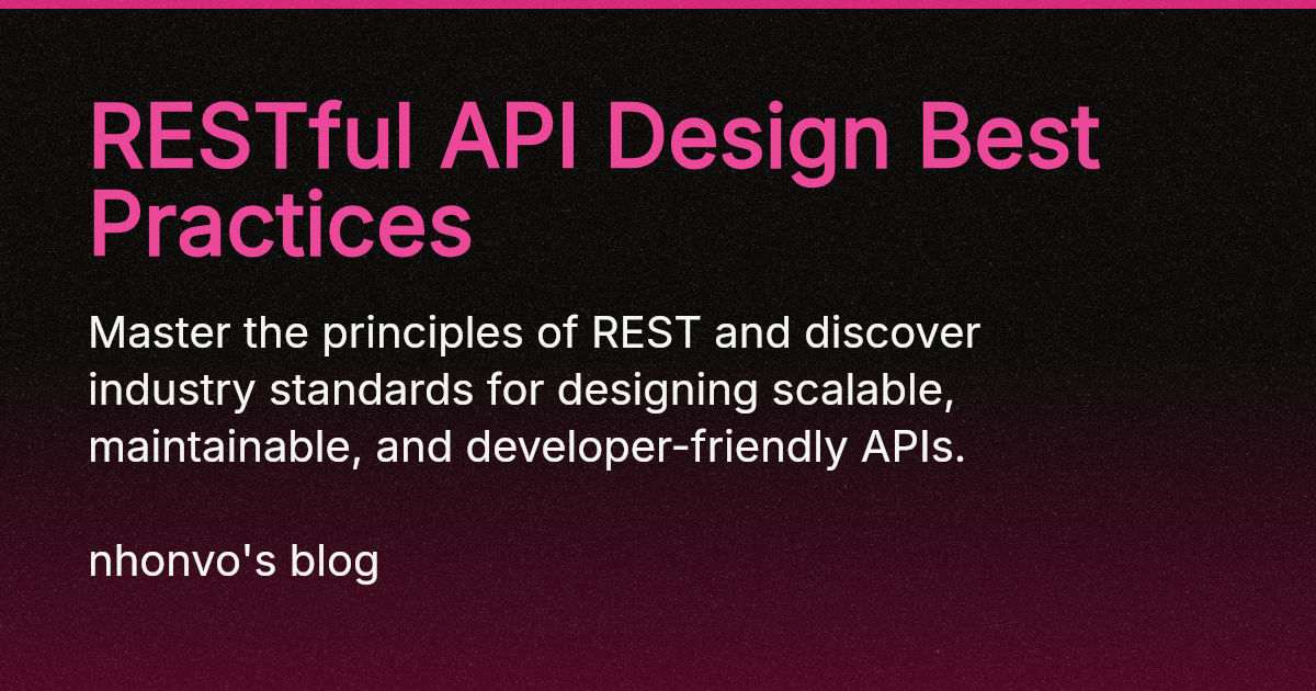RESTful API Design Best Practices