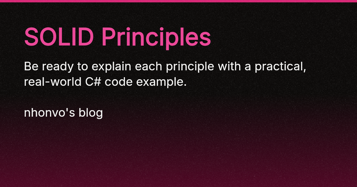 SOLID Principles