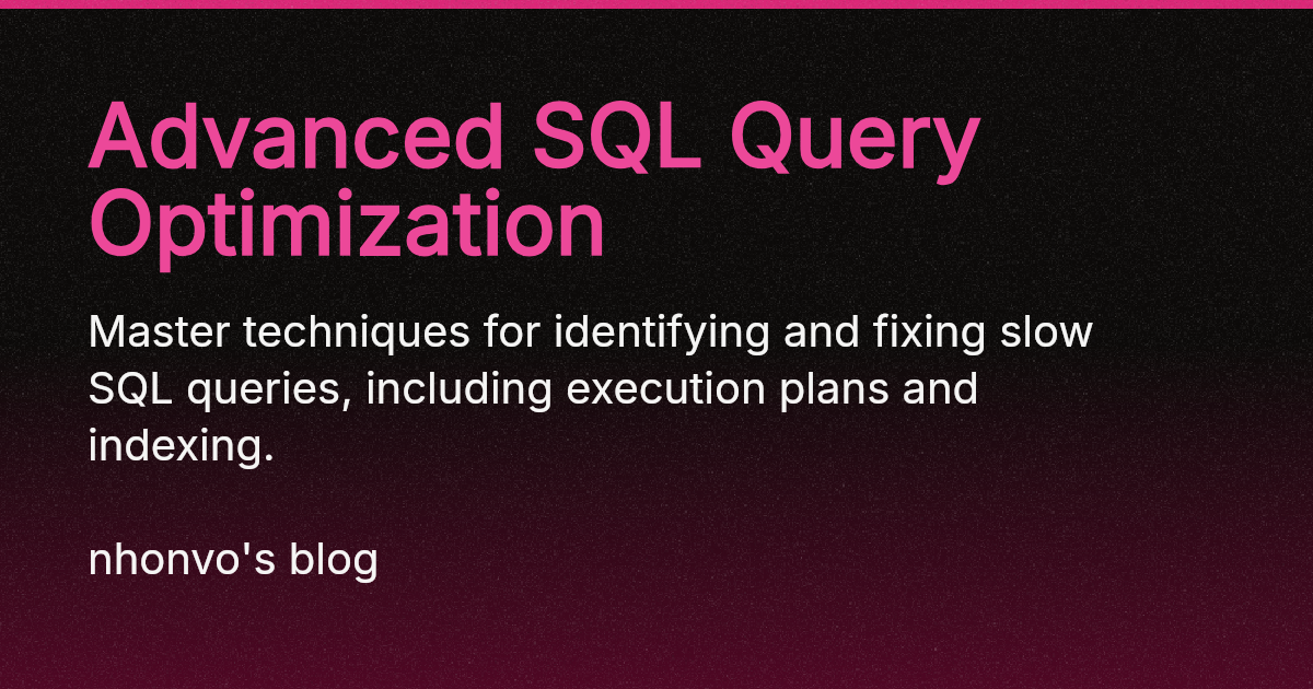 SQL Query Optimization (Execution Plans, Indexing)