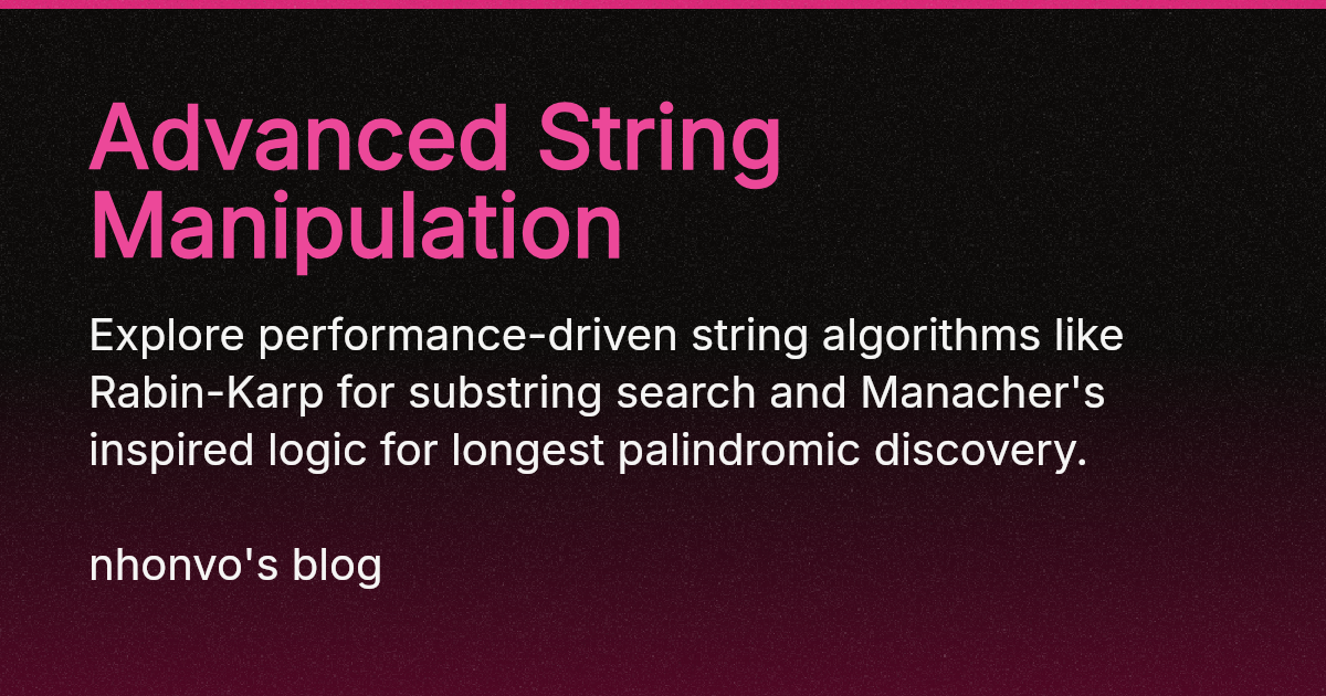Advanced String Manipulation