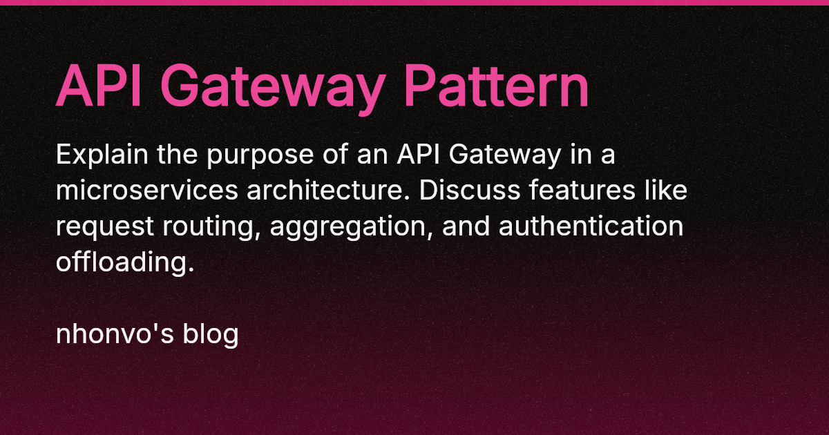API Gateway Pattern