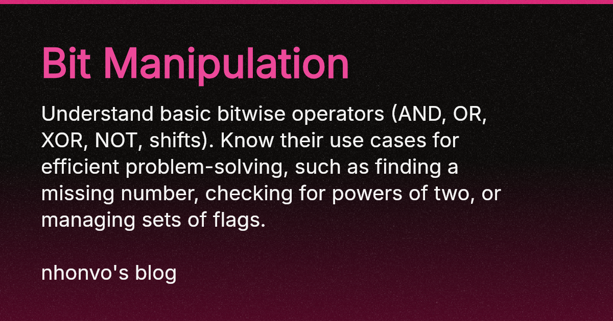 Bit Manipulation