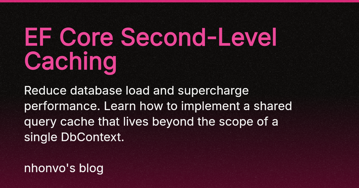 EF Core Second-Level Caching