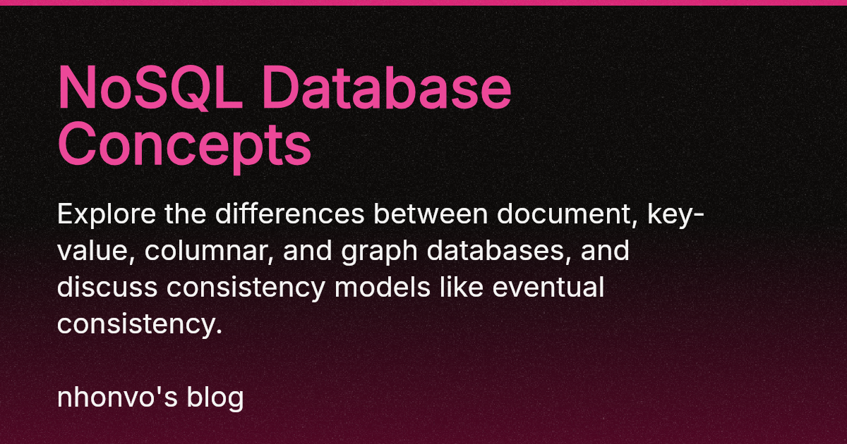 NoSQL Database Concepts